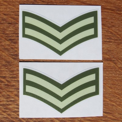 Two British Army Rank Lance Sergeant Corporal LSgt Cpl L/Sgt Vinyl ...