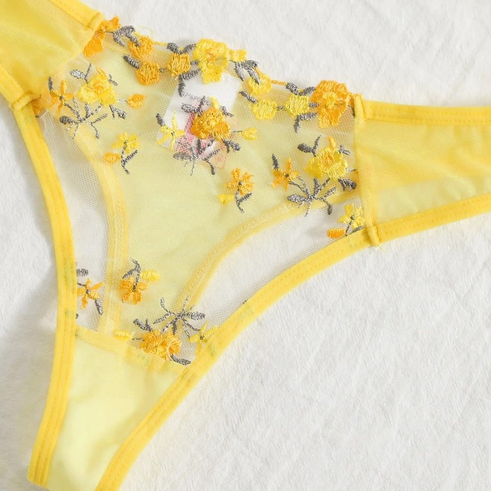 Briefs Transparent Embroidery Embroidery Push Up Bra Sets Transparent ...