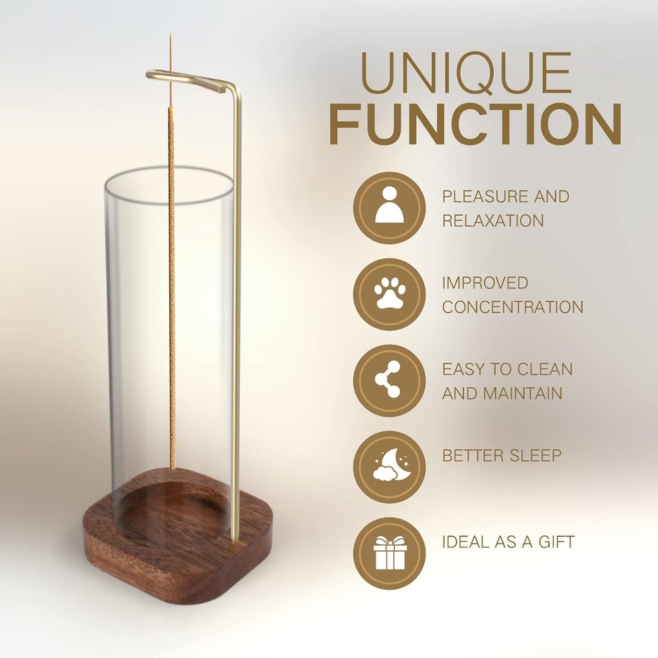 YHAOEN Incense Holder, Insence- Stick Holder [Anti-Ash Flying] with ...