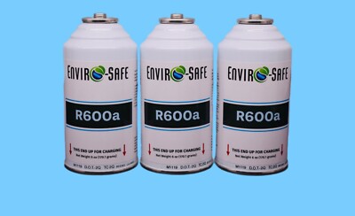 Enviro-Safe R600a Refrigerant | 3 cans w/ Inverted Piercing | 6 oz cans ...