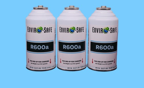 Enviro-Safe R600a Refrigerant | 3 cans w/ Inverted Piercing | 6 oz cans ...