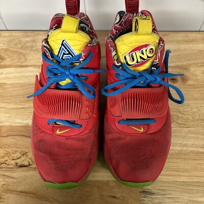 Nike Zoom Freak 3 NRG UNO Red Size 5.5 Youth AntetokounBros UNO Yellow ...