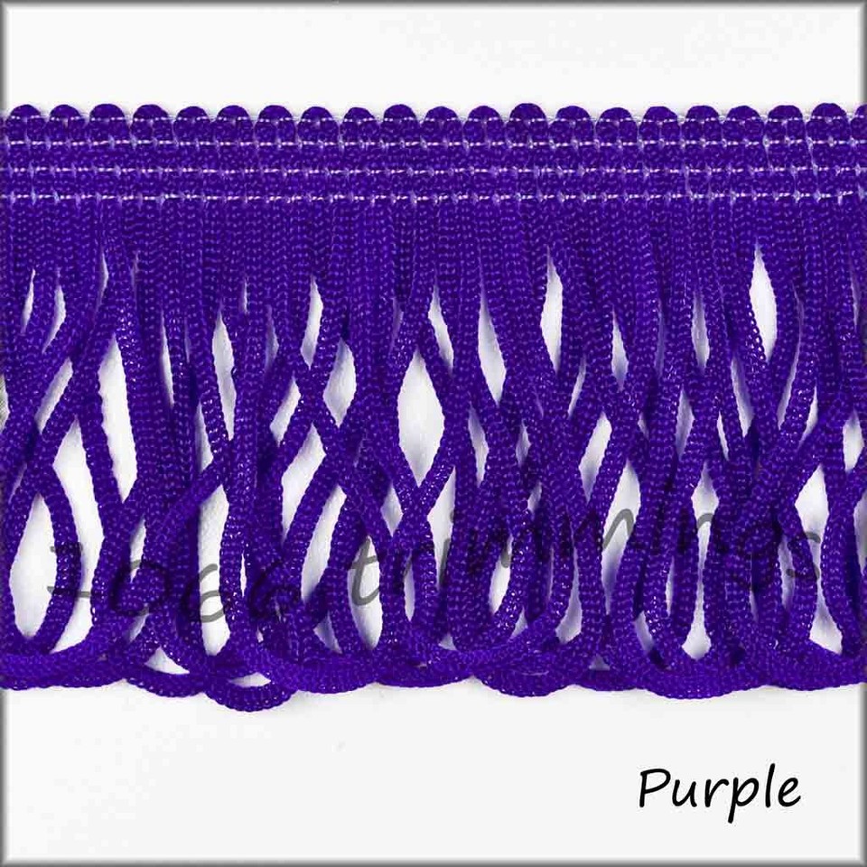 Quality Looped Fringe Trimming 25mm 50mm 75mm 20 Colours Various ...