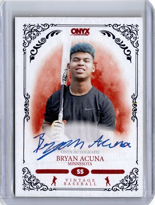 2022 Onyx Vintage Blue Ink Bryan Acuna Auto (B85) A1 Twins | eBay