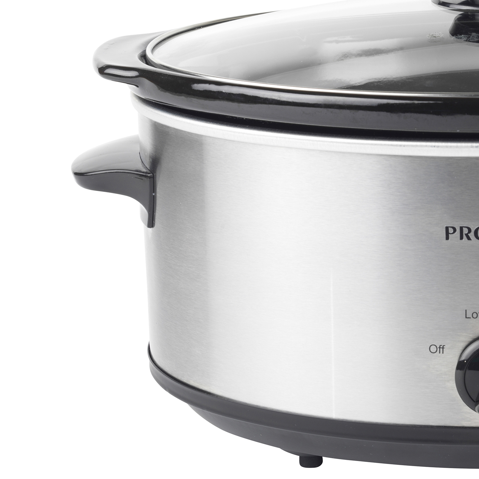 Progress 6.5L Slow Cooker & Glass Lid 3 Heat Settings Removable Cooking ...