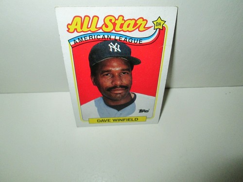 DAVE WINFIELD 1989 BASEBALL CARD Topps #407 All-Star DH NEW YORK ...