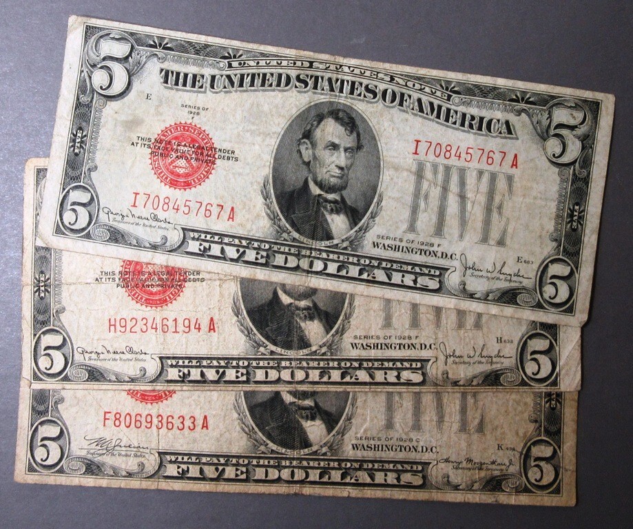 $5 US Note, Series of 1928, VG | eBay