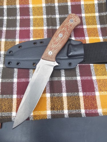 Carothers Performance Knives Basic Field Knife Delta 3V Natural Micarta ...
