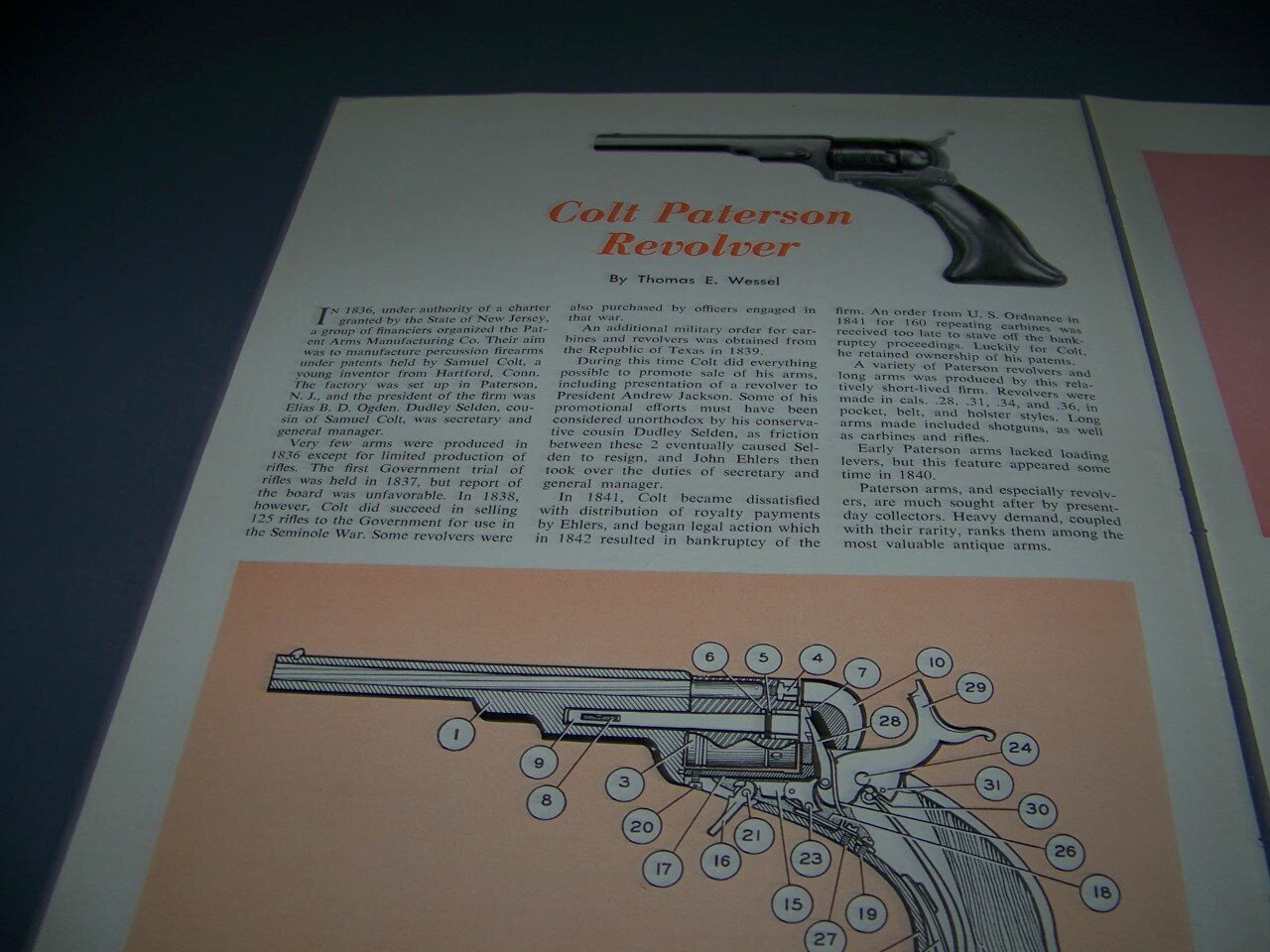 HISTORY: COLT PATERSON REVOLVER..TAKEDOWN/EXPLODED VIEW..(786W) | eBay