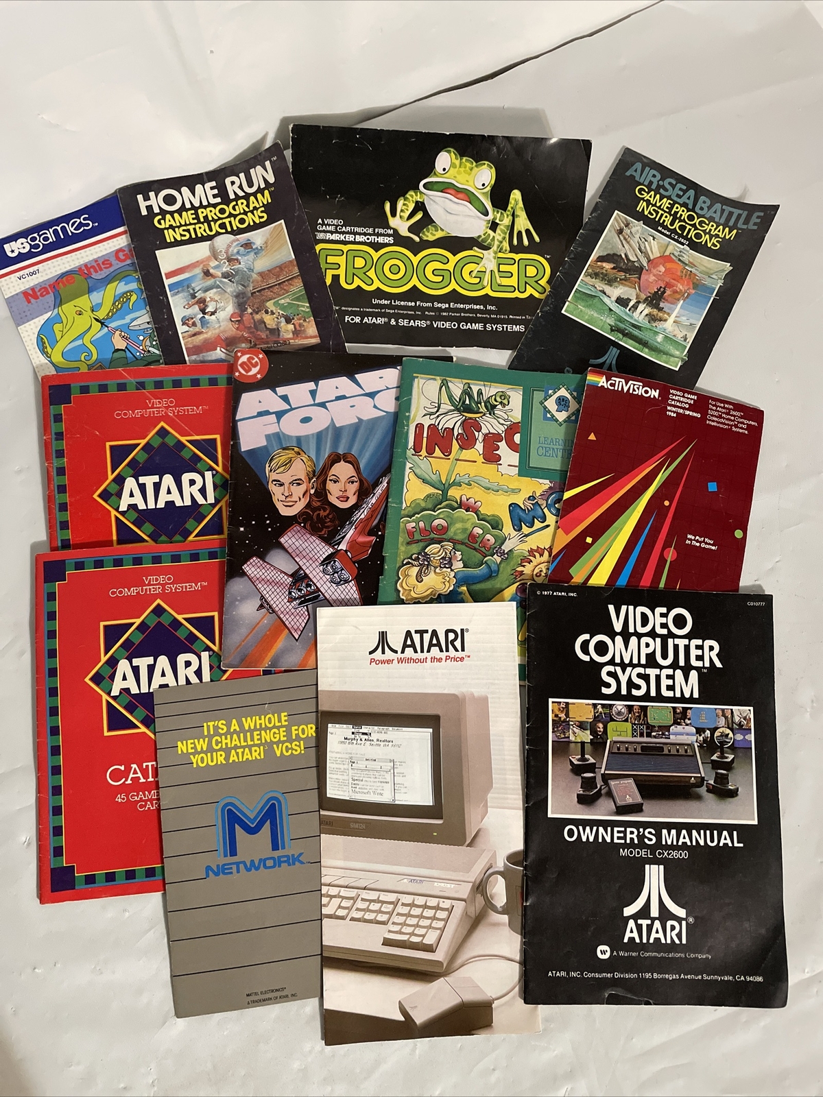 Lot of 12 Atari 2600 Video Game Catalogs Manuals Force Comic ...