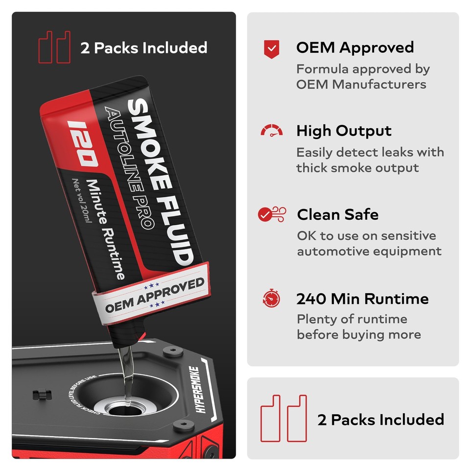 AutoLine Pro HyperSmoke™ Automotive Smoke Machine EVAP Vacuum Leak ...