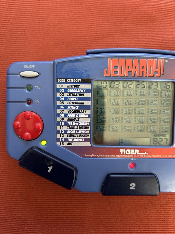 VINTAGE TIGER 1995 JEOPARDY HANDHELD GAME - TESTED - No Book - No ...