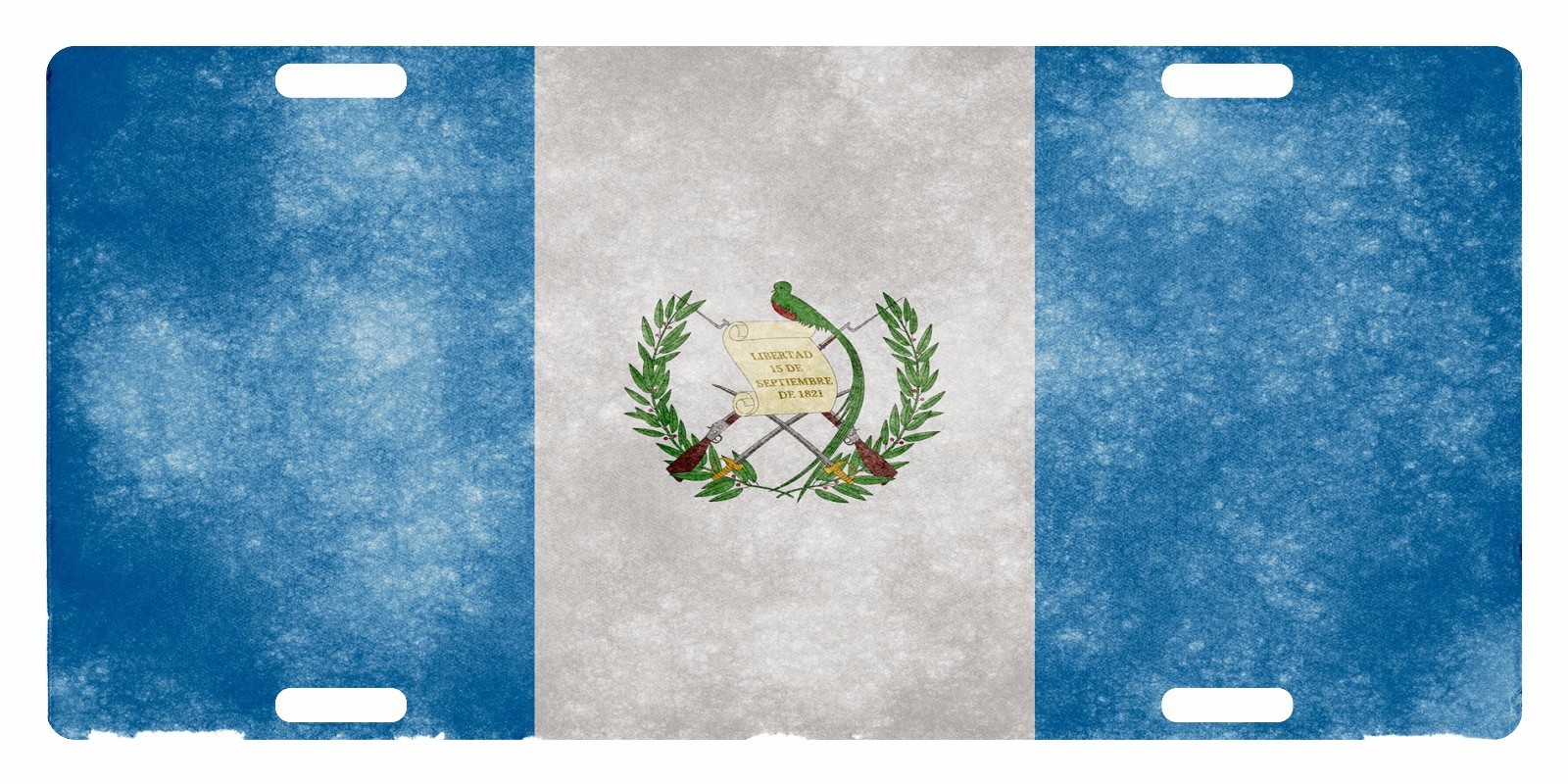 GUATEMALA Flag Custom License Plate Guatemalan Central American Fuzzy ...