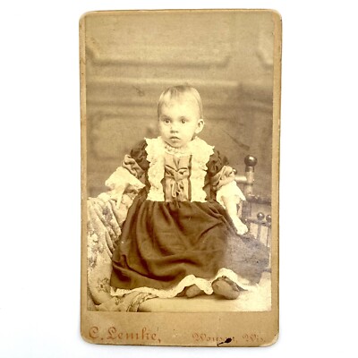 Antique CDV Baby Toddler Girl Wausau WI C1890 ID’d Agnes Olsen ...
