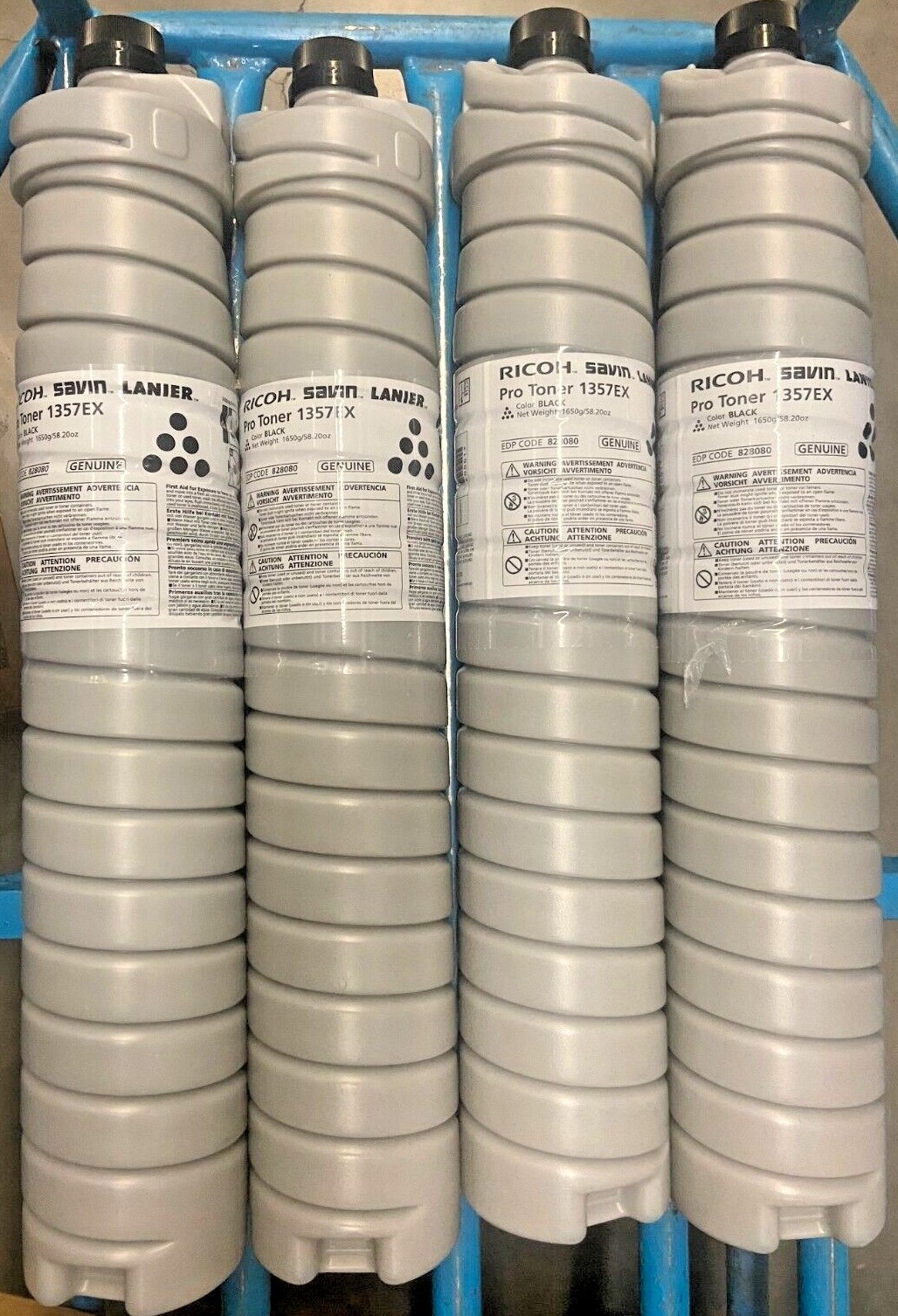 4x Genuine Ricoh Savin Lanier Pro Toner 1357EX EDP 828080 Black Toner ...