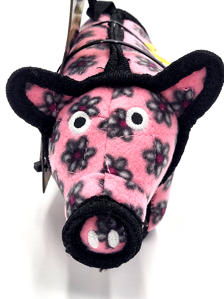 Tuffy Jr Barnyard Pig Soft Squeaky Durable Floating Tug & Shake Dog Toy ...