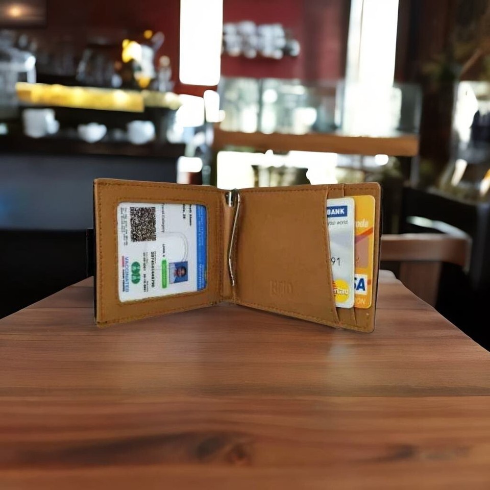 Slim Wallets For Men Bifold Mens Wallet With Removable Money Clip RFID ...