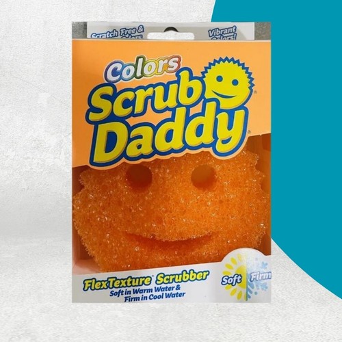THE ORIGINAL Scrub Daddy Non-Scratch FlexTexture Scrubber ORANGE Smiley ...