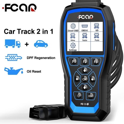 OBD2 Heavy Duty Diesel Truck Scanner Car DPF Regen Oil Reset Diagnostic ...