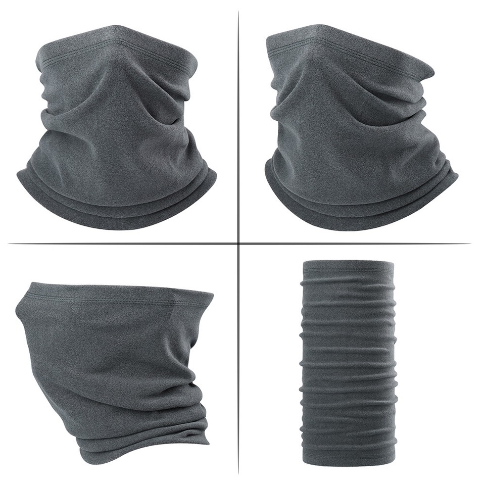 Polar Fleece Neck Warm Scarf Winter Windproof Neck Gaiter Cold Weather ...