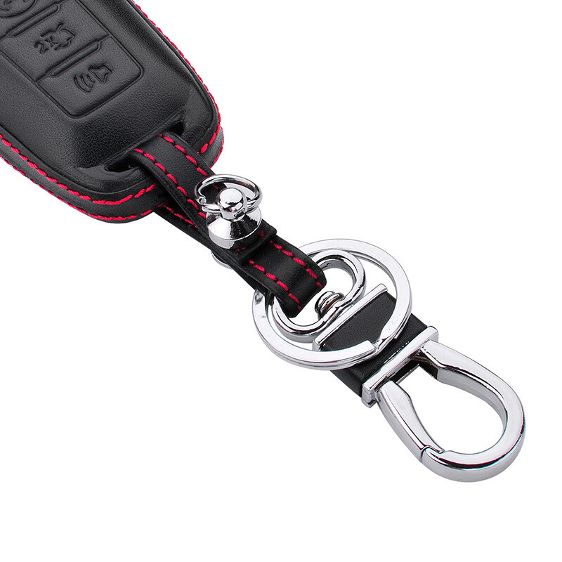 Fit Ford Mustang 5 Button CAR Remote Fob Bag PU Leather Car Key Cover ...
