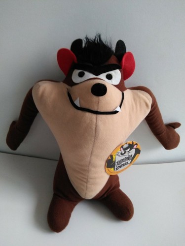 Tasmanian Devil Stuffed Plush Toy Vintage Taz Warner Bros Looney Tunes ...