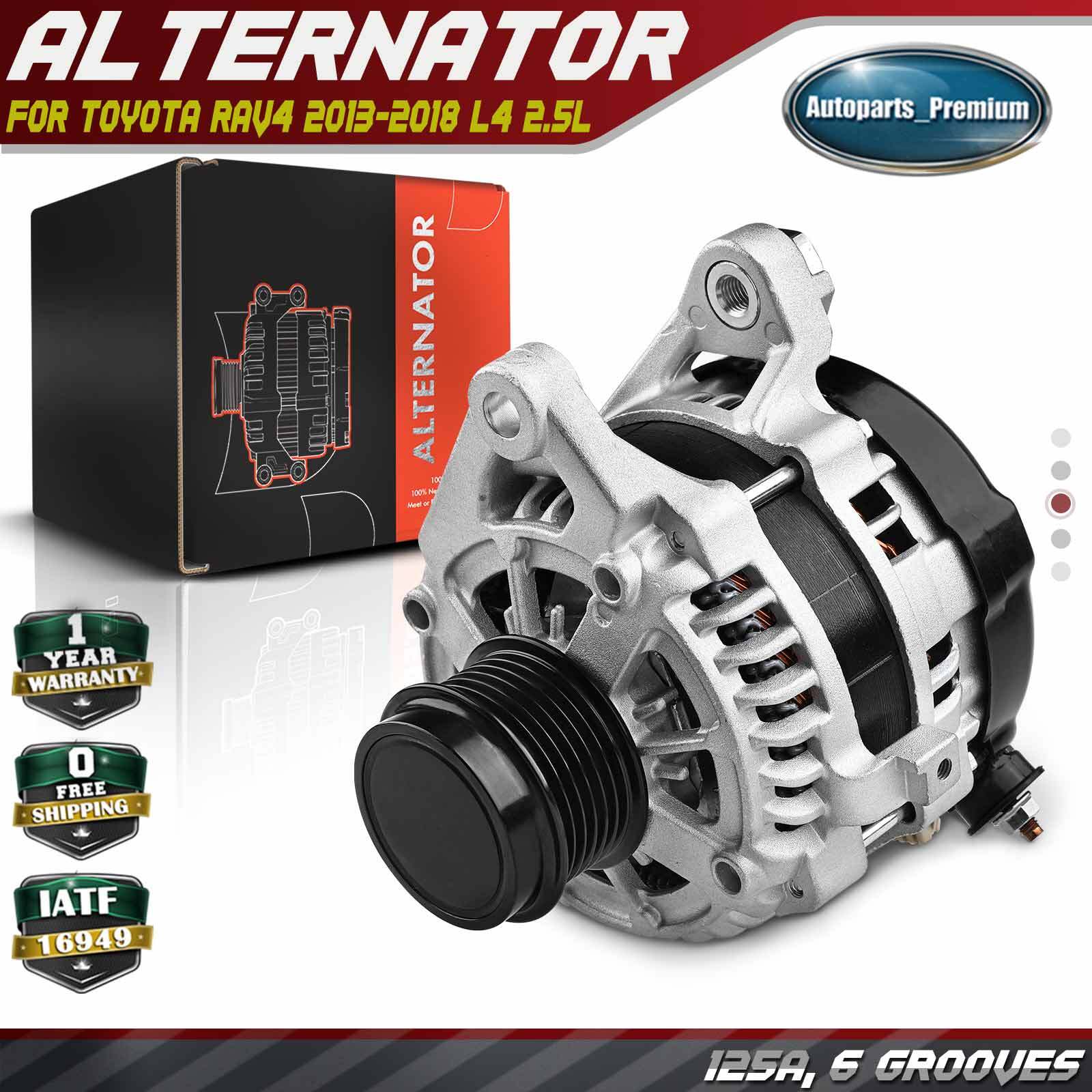 Alternator for Toyota RAV4 2013-2018 L4 2.5L FWD 125Amp 12V CW 6-Groove ...