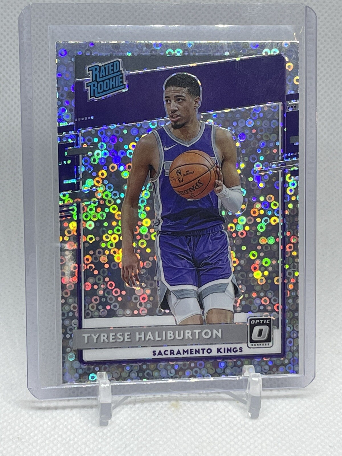 2020 Donruss Optic Rated Fast Break Disco Prizm Tyrese Haliburton #162 ...