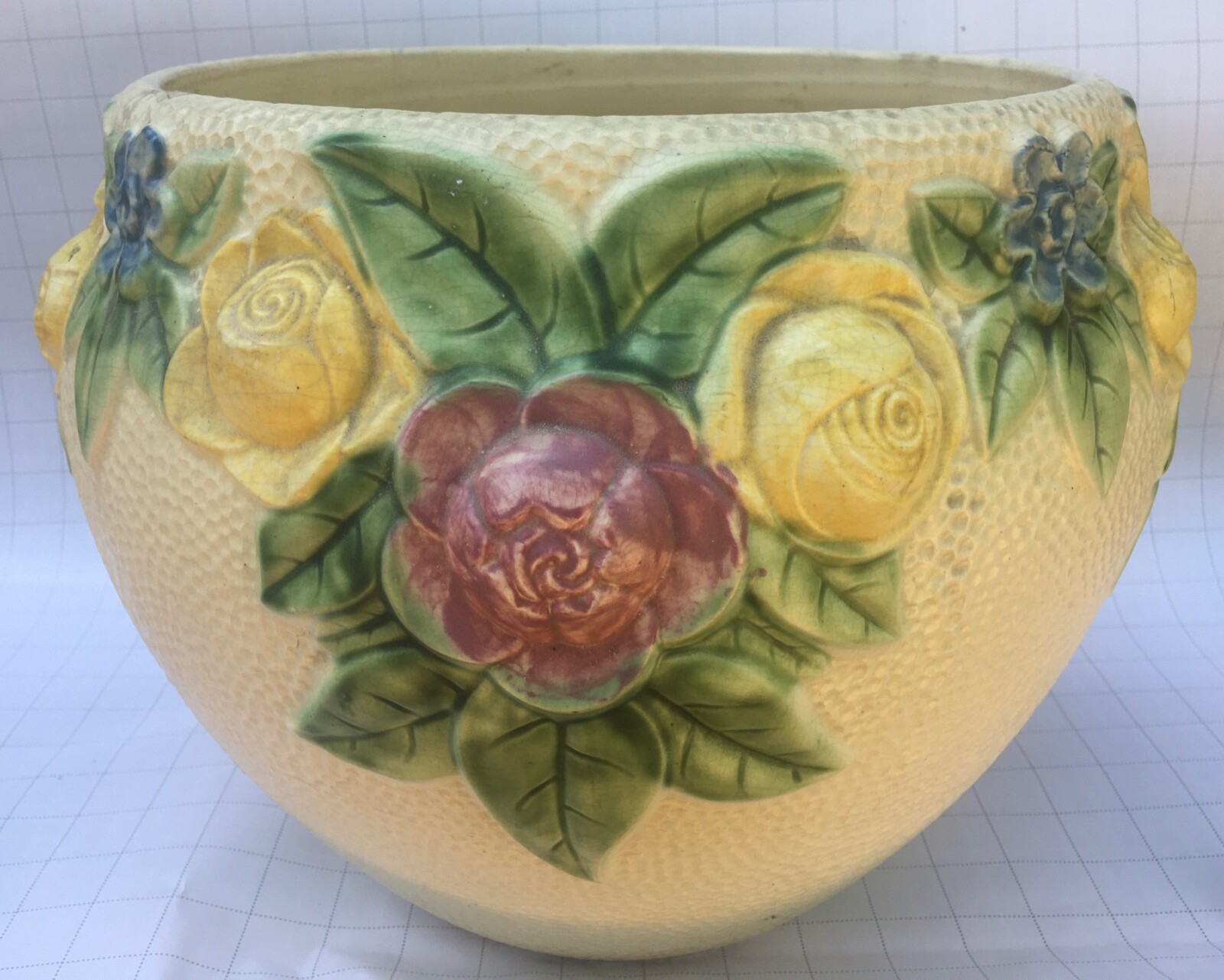 Large Roseville Rozane Art Pottery Rose Jardiniere | eBay