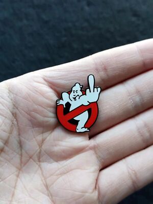 Ghostbusters Middle Finger Enamel Pin Logo Retro 80s 90s Movies Film ...