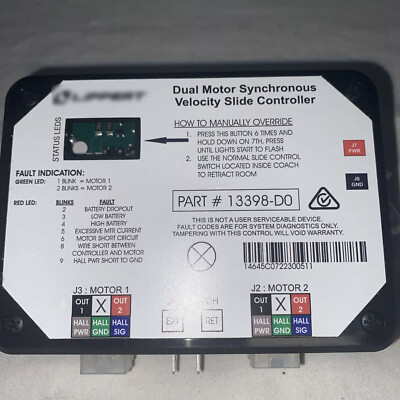 For Lippert 13398-D0 MOTORHOME Dual Motor Synchronous Velocity Slide ...