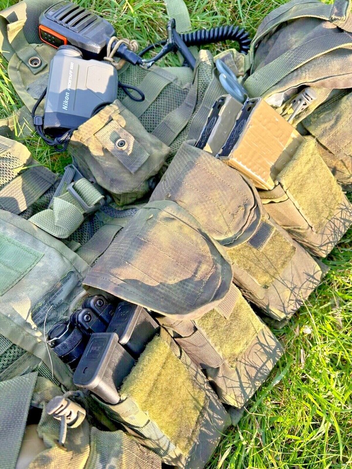 USGI ACU FLC Split Rig Vest, Full Load Out, Modified, Dyed Camouflage ...