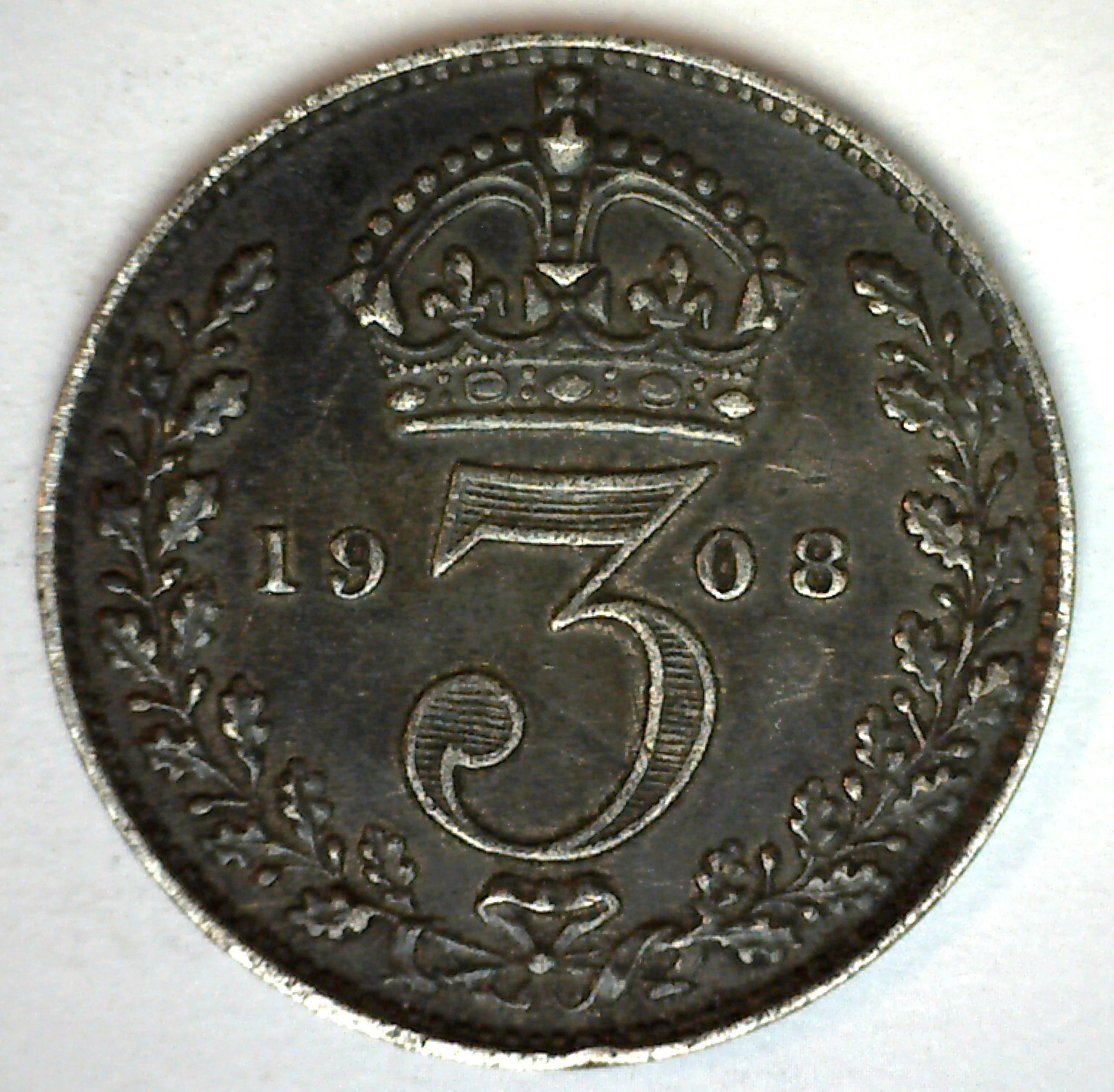 1908 Great Britain Silver 3 Pence Coin Extra Fine Threepence XF 3p | eBay