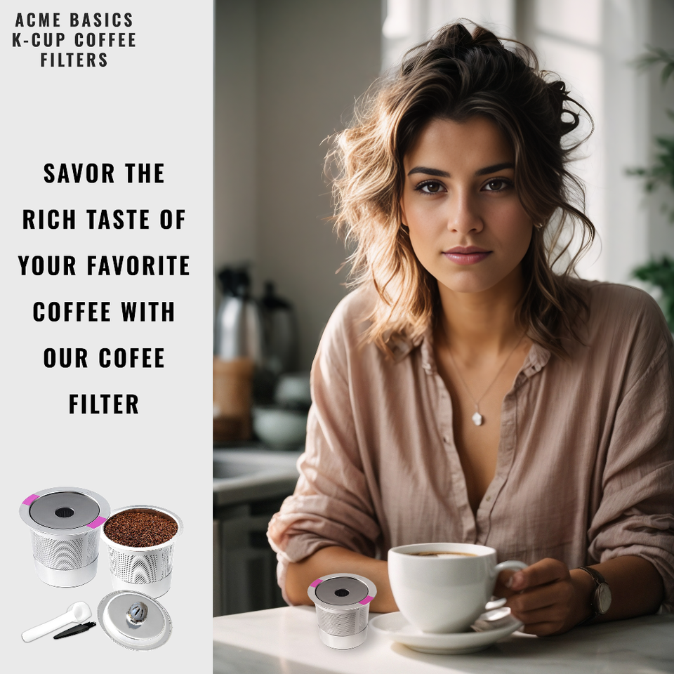 2 Pack Reusable K Cups Coffee Pod Filters 100% Steel for Keurig ...