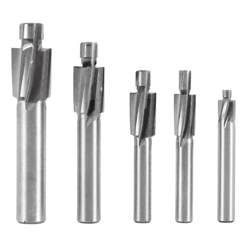 5Pcs HSS Counterbore End Mill -M8 Pilot Slotting Tool Milling Cutter ...