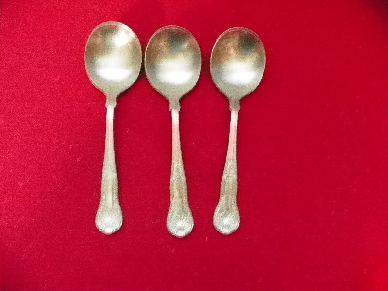 3 VINTAGE JC PENNYS SHELL GUMBO SOUP SPOONS STAINLESS BOX 75 | eBay