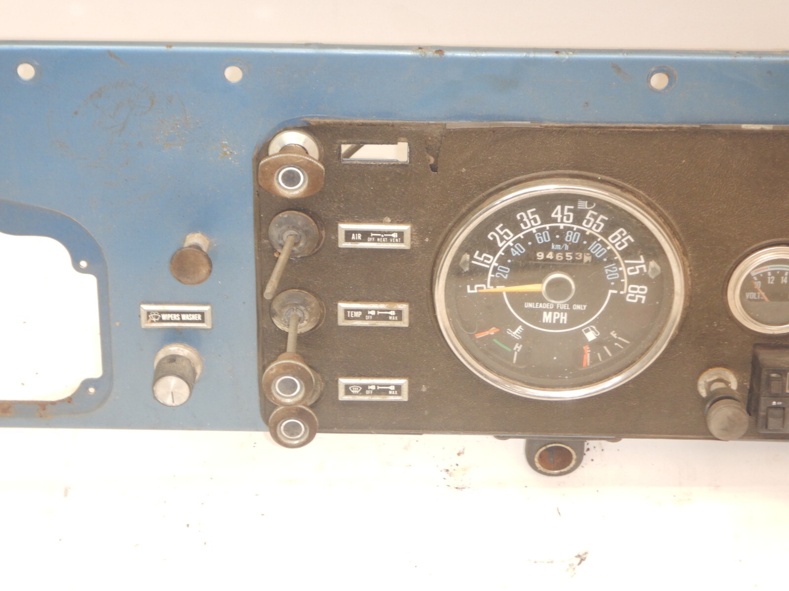 Jeep CJ CJ5 CJ7 CJ8 76-86 OEM Blue Front Dash Plate Frame Interior w ...