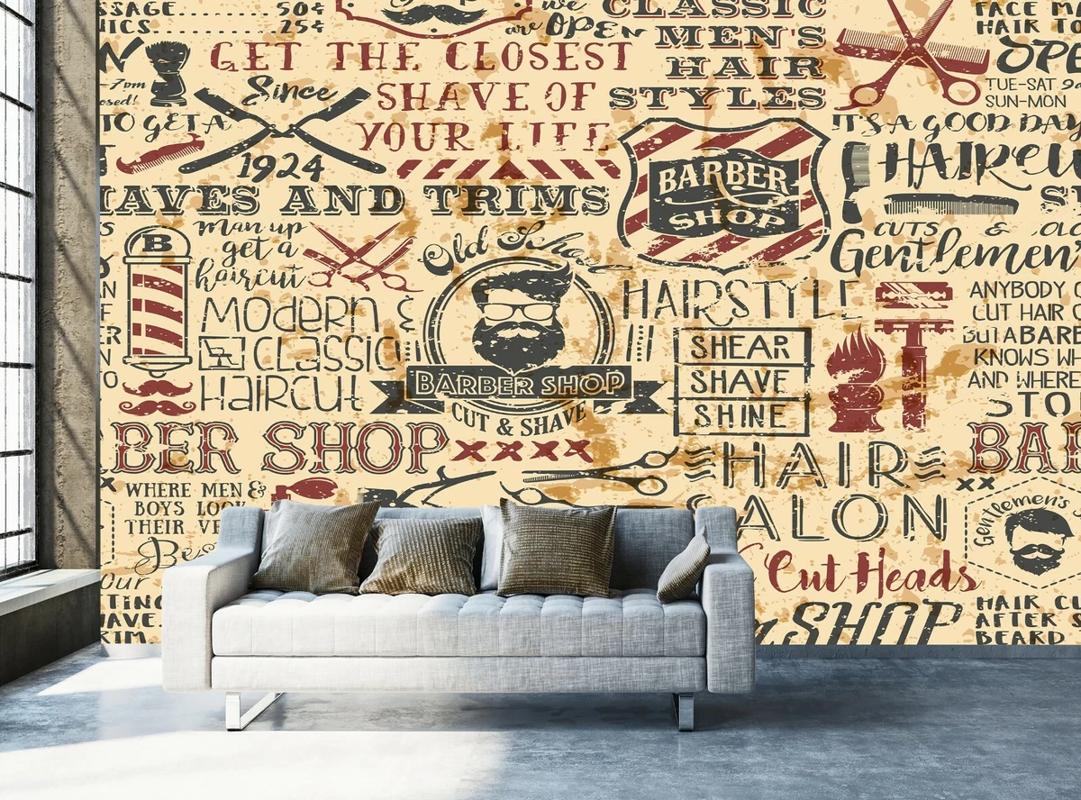 Vintage Barber Wallpaper