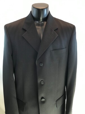 Vanetti 4-Button Blazer Sport Jacket - Black - 40L | eBay
