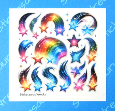 Shooting Stars Mini Sticker Sheet Glossy | eBay