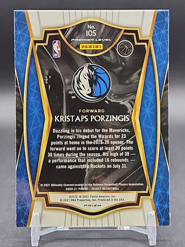 Kristaps Porzingis - 2020 Select NBA - Premier Level - Red Green Ice ...