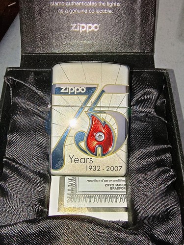 Zippo 75th Anniversary LIMITED EDITION SWAROVSKI USA 1/14000 RARE Private Coll. | eBay