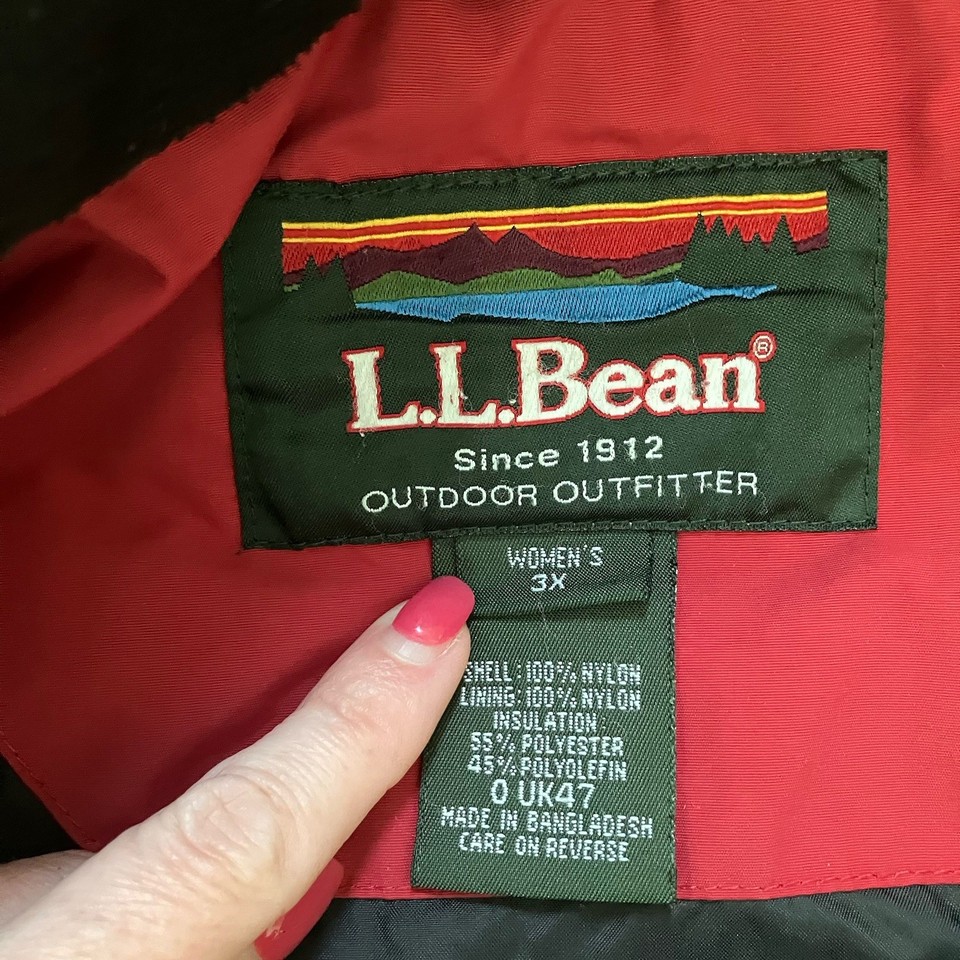Vintage LL Bean Women’s Nylon Parka Jacket Coat Plus 3X Thinsulate ...