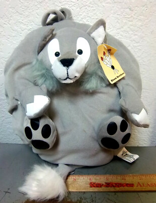 Cute HUSKY Pillow pet! soft and cuddly! 10" across, great for long ...