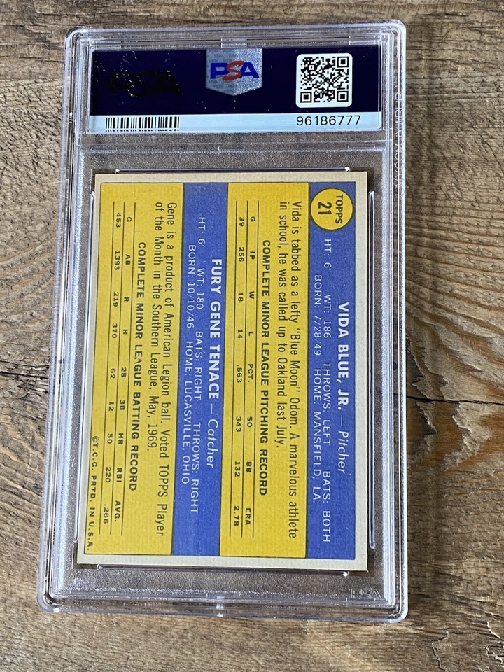 1970 Topps Baseball PSA 8 Vida Blue Rookie Card | eBay
