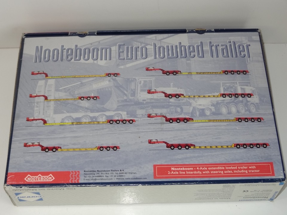 Conrad 61114 NOOTEBOOM MAN EURO LOWBED TRAILER (381) 1/50 | eBay