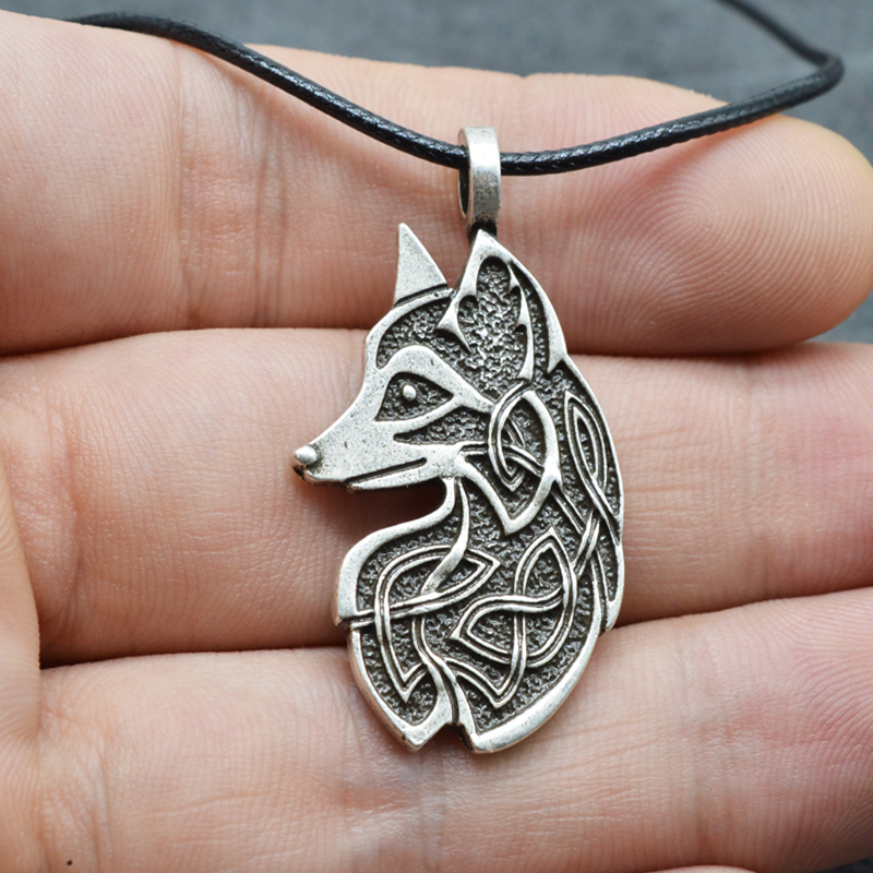 Viking Fox Pendant Necklace - Amulet, Talisman, Fylgja, Lucky Charm ...
