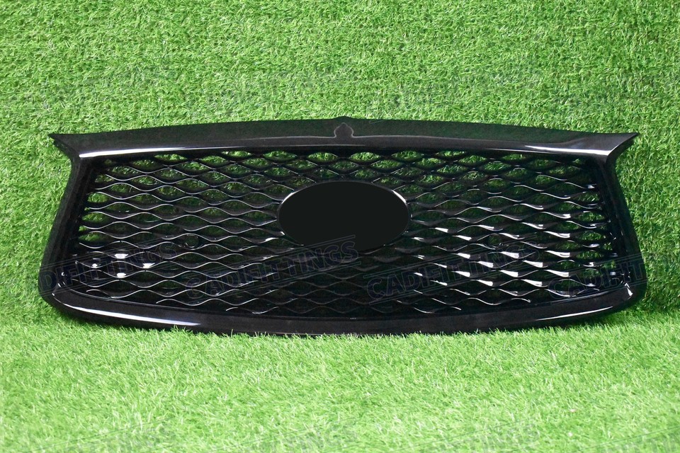 For 2017-2018 INFINITI Q60 Gloss Black Front Bumper Grille Without ...