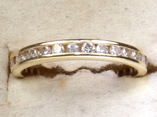 14k Yellow Gold .585 Diamond-.72 tcw Band Fine Ring-Size 7.5 | eBay