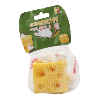 Fumfings Novelty Stretchy Mouse & Cheese 7cm Squishy Stretch Toys ...